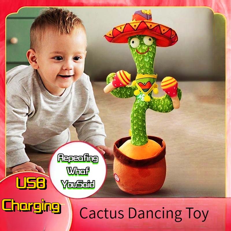 Dancing Talking Cactus Toys for Baby Boys and Girls, Talking Sunny ...