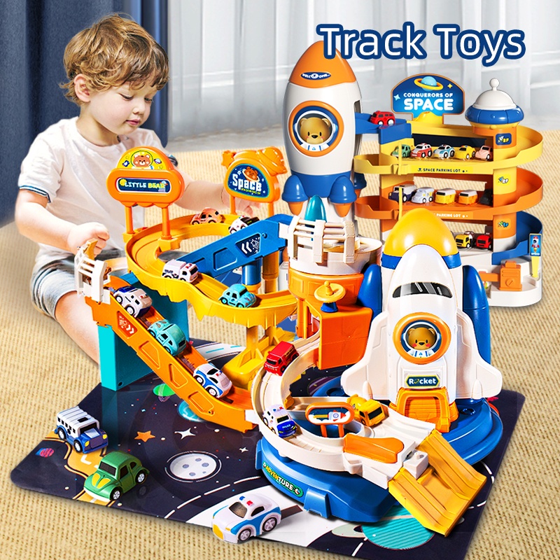 Electric Car adventure track toy set, Space Rocket Track Set, Space ...