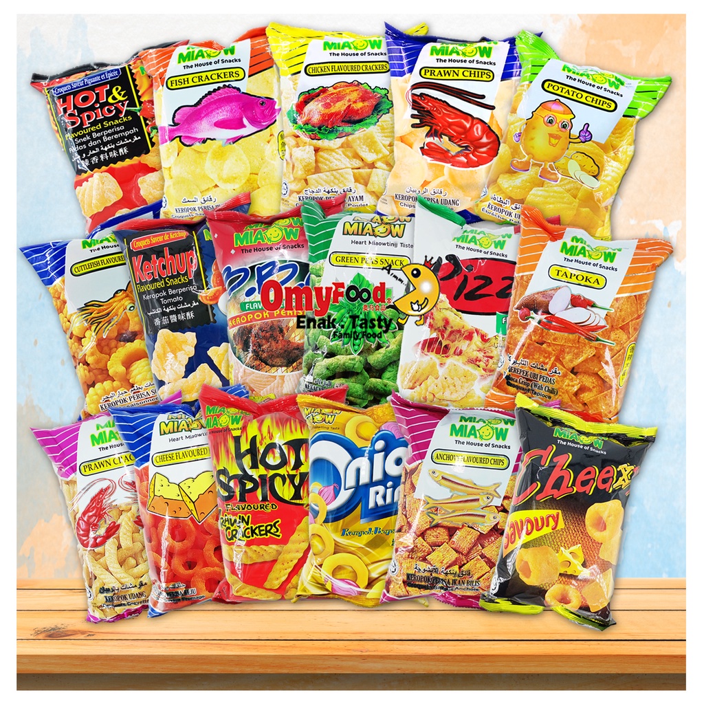 45g/50g/80g Big Pack Miaow Miaow Fish/Chicken/Cuttlefish Cracker/Potato ...
