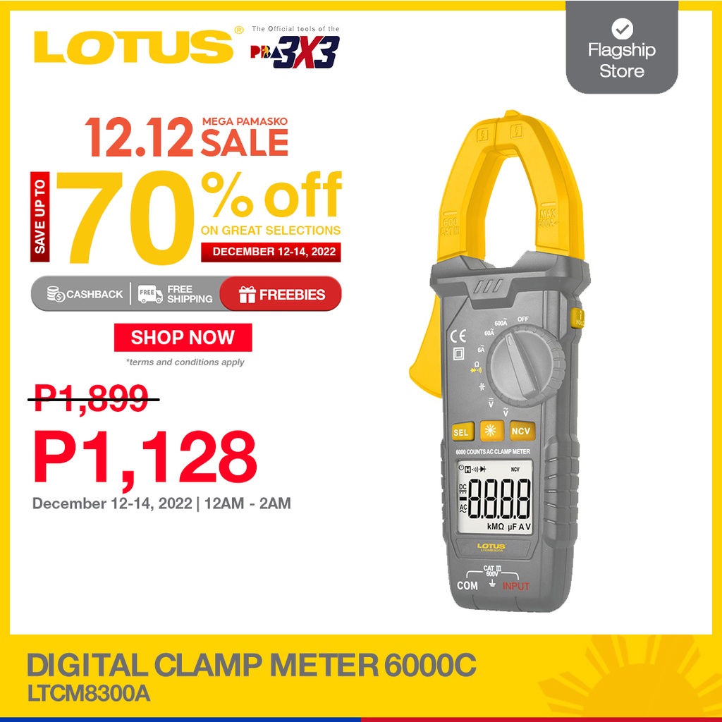 Lotus Digital Clamp Meter 6000C LTCM8300A | Shopee Philippines