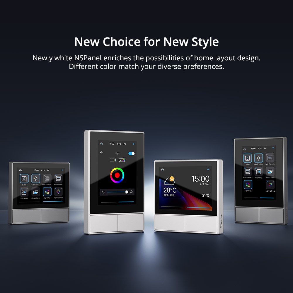 SONOFF NSPanel White WiFi Smart Thermostat Wall Scene Switch US LCD ...