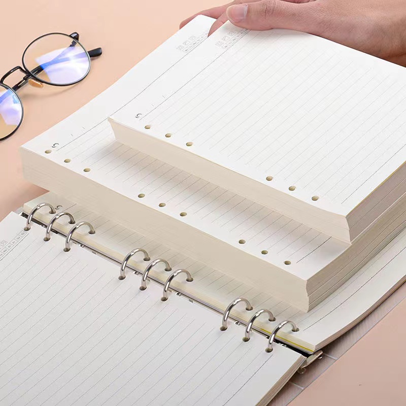 Loose-leaf inner core 6 hole replacement refill binder blank line paper ...