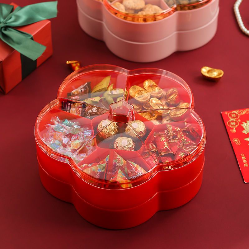 CNY fruit plate New Year's candy box home living room snack placement ...