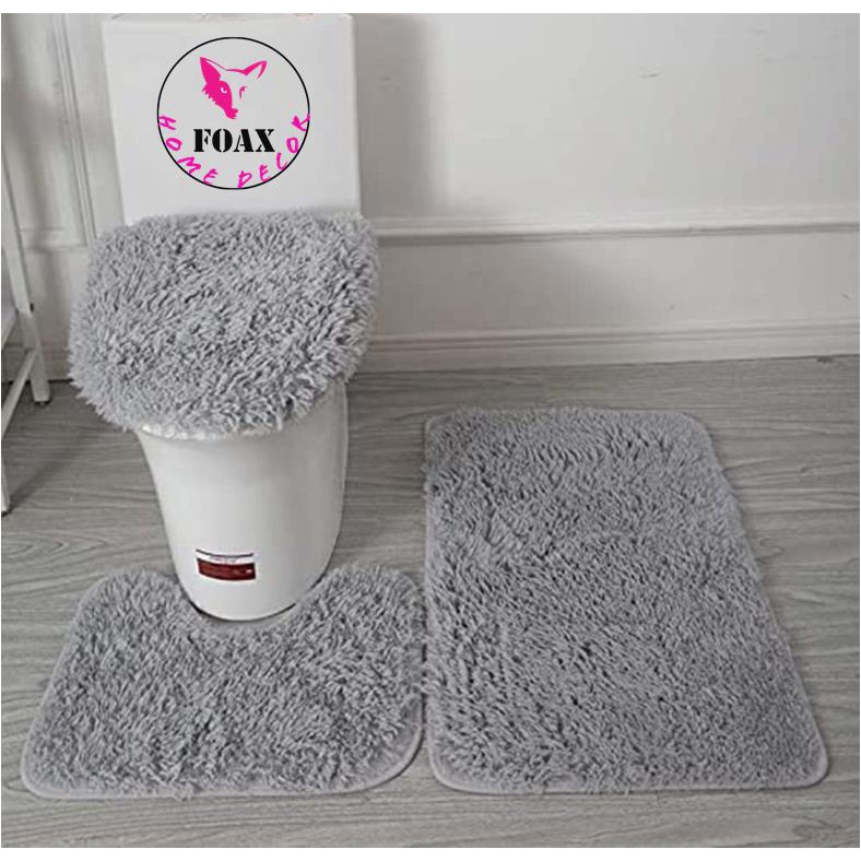 Bathroom Rug Set of 3 Bath Mats Bath Set Super Soft Anti Slip Soft Mats ...