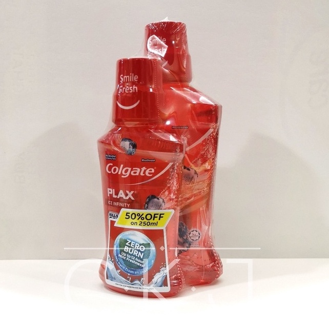Colgate Plax Mouthwash 500ml + 250ml VALUE PACK Ice Infinity | Shopee ...