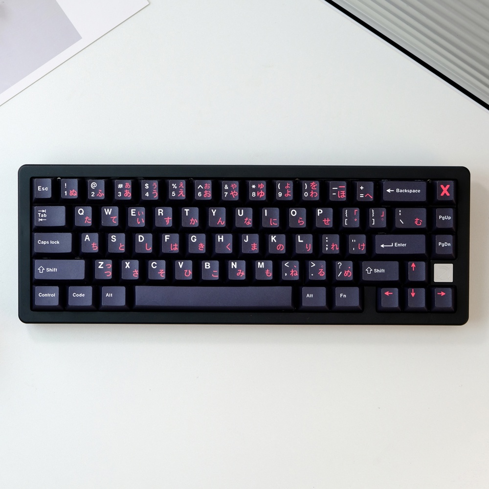 129 Keys GMK BOW Black Red Japanese Keycaps Cherry Profile PBT Dye ...