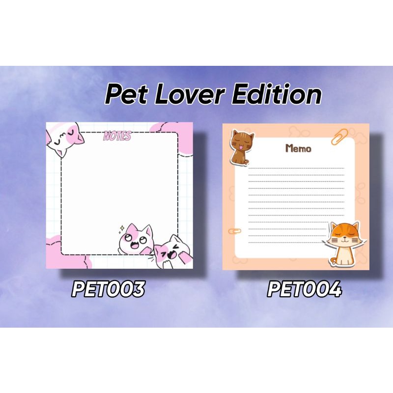 Personalized Memo Pads / Notepads Pet Lovers, Pets, 3x3,4x4, 3x4, 4x6 ...