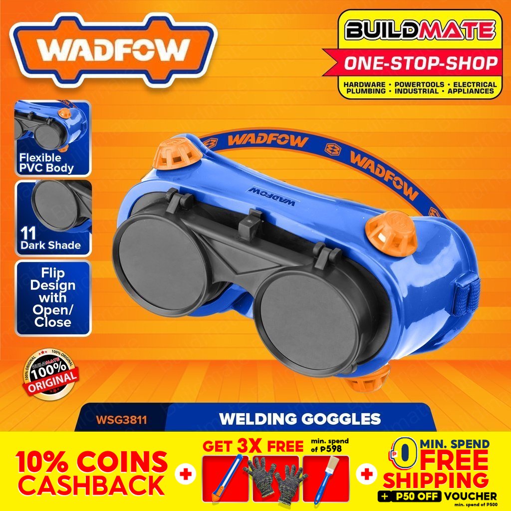 WADFOW 2 in 1 Flip Top Clear & Dark Welding Goggles Dark Shade 11 Flip ...