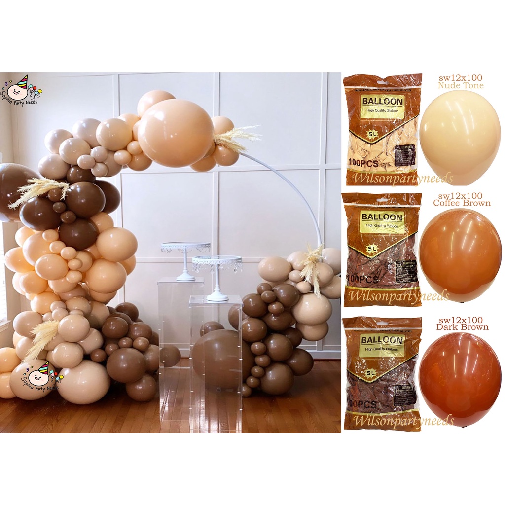 Khaki Skin Tone Nude Color and Brown Color Balloons 12 inches Beige ...