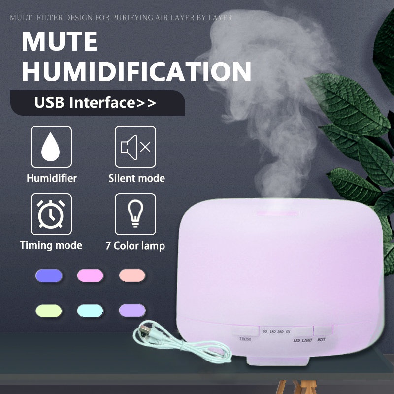 7 LED Air Humidifier With Essential Oil Diffuser Aromatherapy Ultrasonic USB Power For Room ...