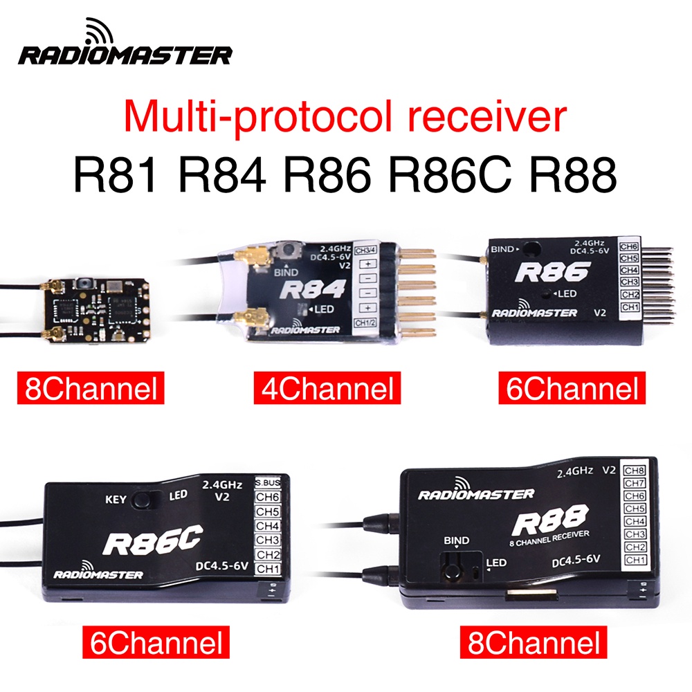 Radiomaster 4CH 6CH 8CH 16CH Receiver Receptor SBUS RSSI R81 R84 R86 ...