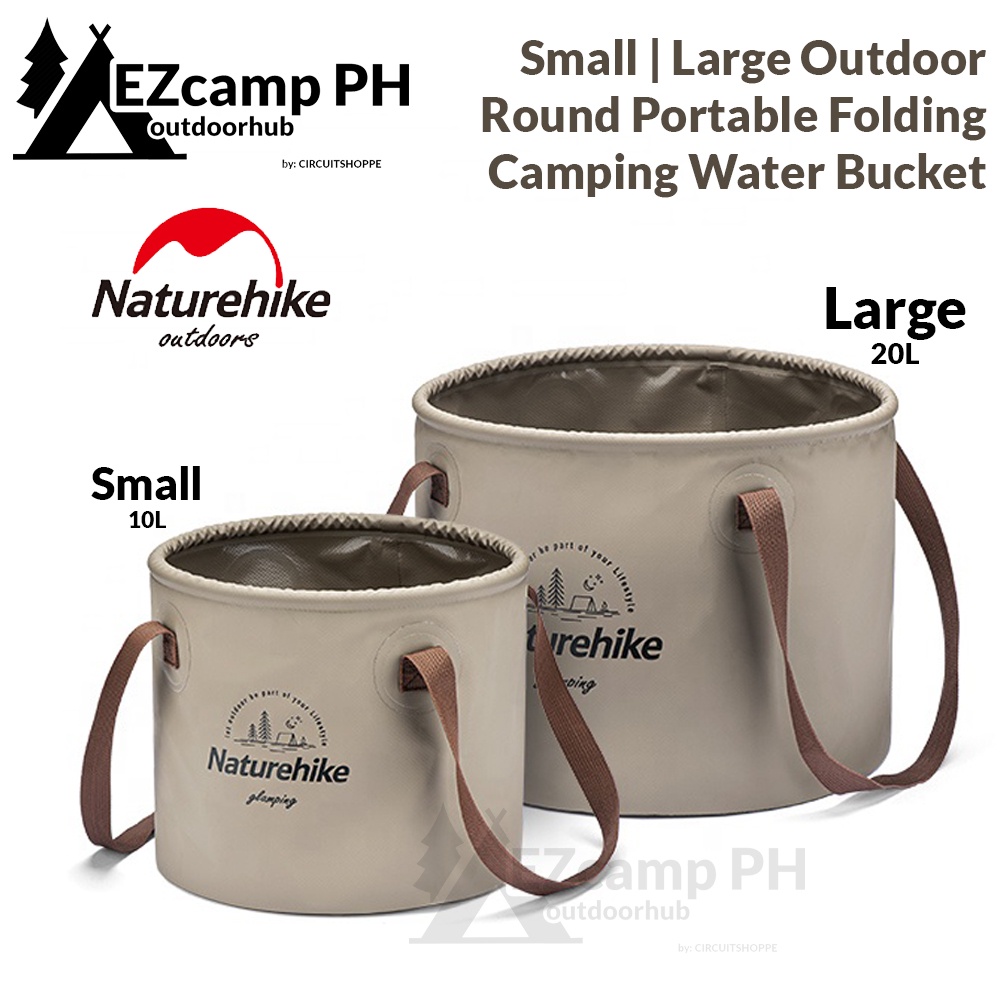Naturehike Round 10L 20L PVC Water Bucket Folding Portable Camping ...