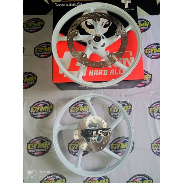 G Ren mags Raider 150 Fi / carb 5spokes 1.2 / 1.4 set white color only ...