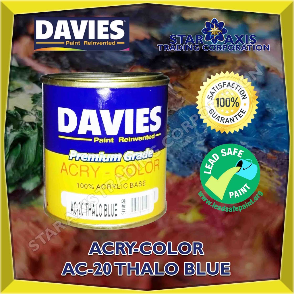 DAVIES PREMIUM GRADE ACRY-COLOR 100% ACRYLIC BASED WHITE BASED PAINT AC ...