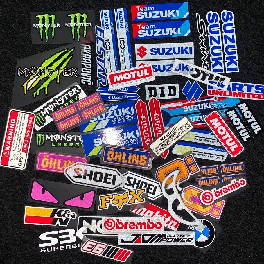 10pcs Set Sticker Mon ster Energy Gopro Brembo MOTUL OHLINS YAMAHA ...