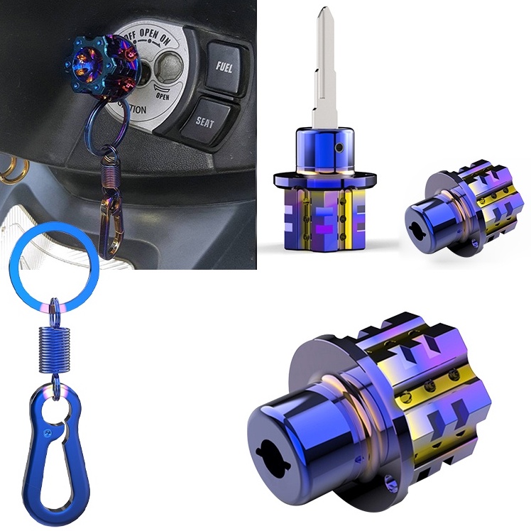 Universal Motorcycle Keychain Modified Key Cover Key Bit Pentagonal ...