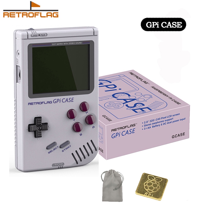 Retroflag GPi Case Game Set for Raspberry Pi Zero W Card Copper Heat Sinks for RPI Zero with ...