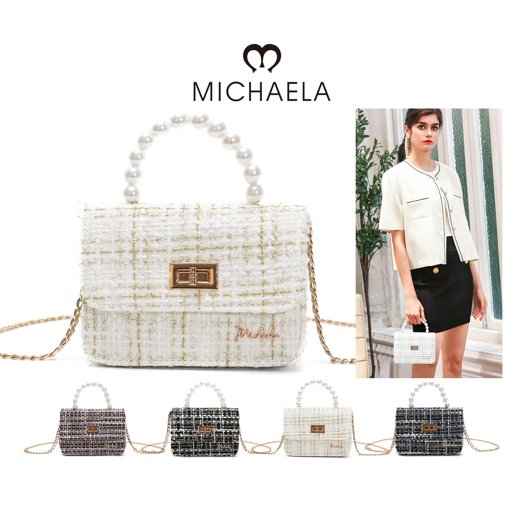 MICHAELA Square Chic Glitter Sling Bag for Women Christmas Gift Mini ...