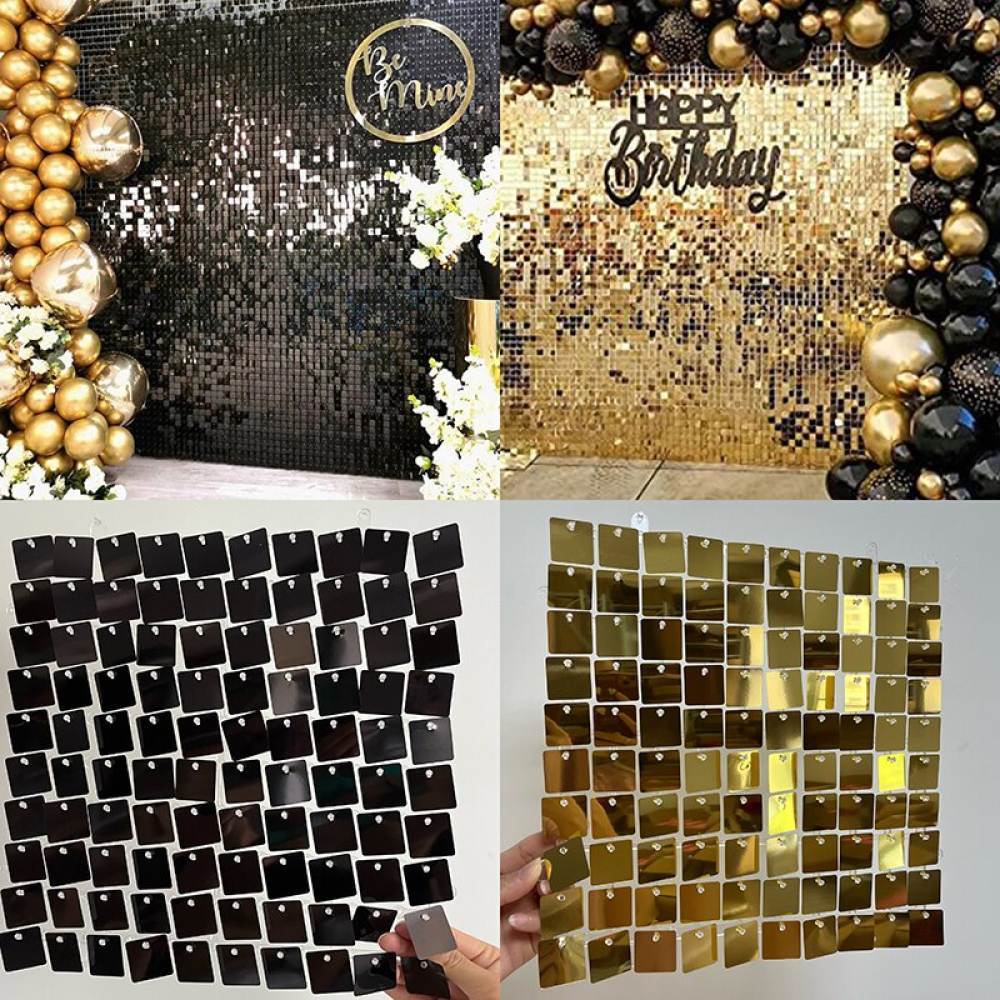 Birthday Backdrop Shimmer Sequin Backdrop Panels for Wedding Party Baby ...