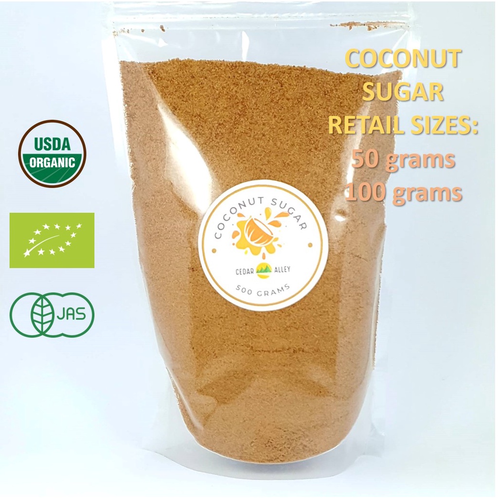 Organic Coconut Sugar 50g / 100g (Retail) | Shopee Philippines