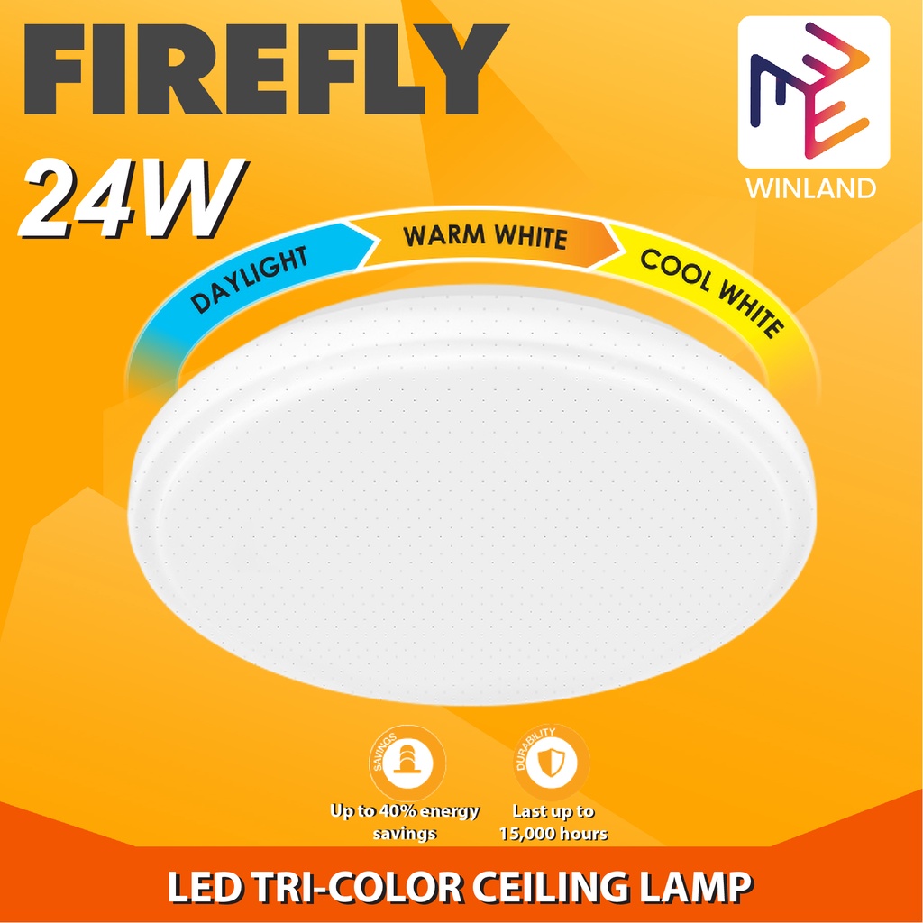 FIREFLY by Winland Tri-Color Pepper Ceiling Lamp 24W Basic Series LED ...
