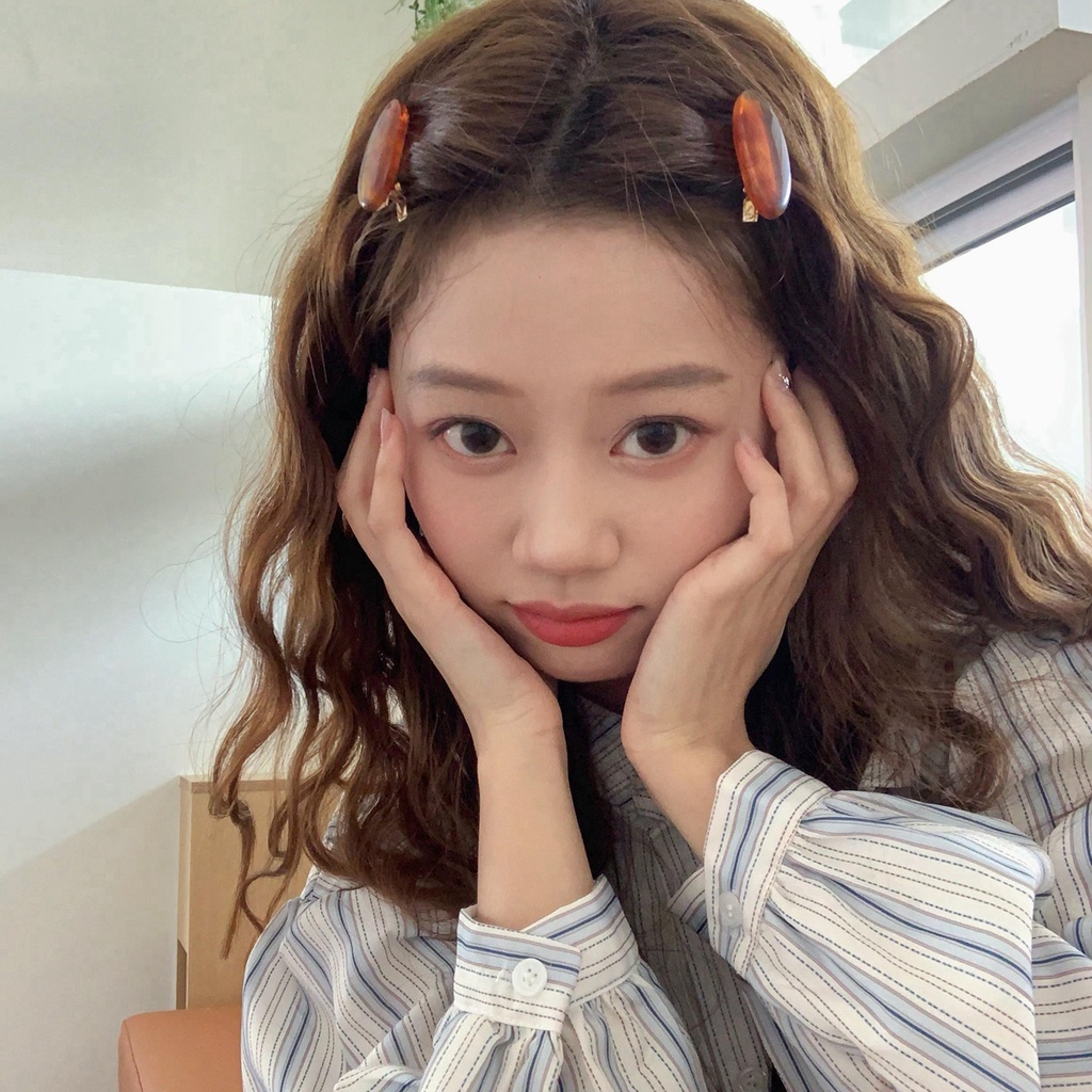 Ins Amber Caramel Color Hair Clip Side Bangs Side Clips Broken Hairpin ...