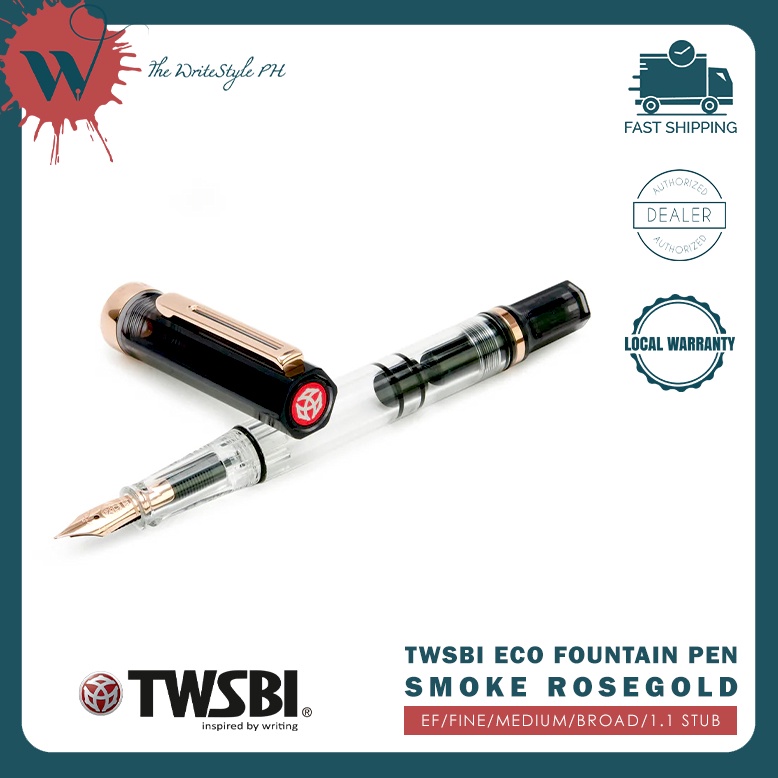 TWSBI ECO Smoke RoseGold Fountain Pen | Shopee Philippines