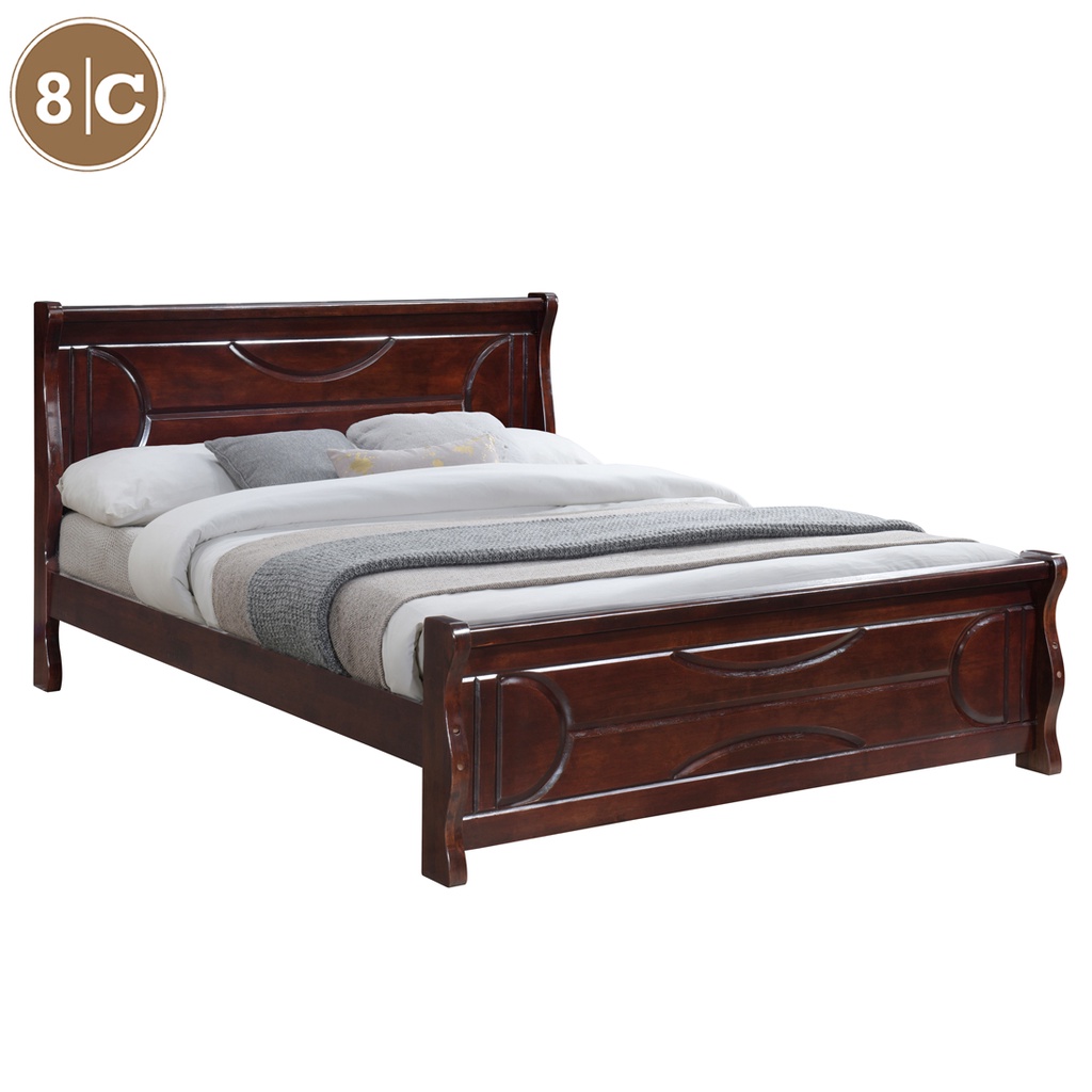 8C Bais Solid Wood Bed (Single Bed and Queen Bed) | Shopee Philippines