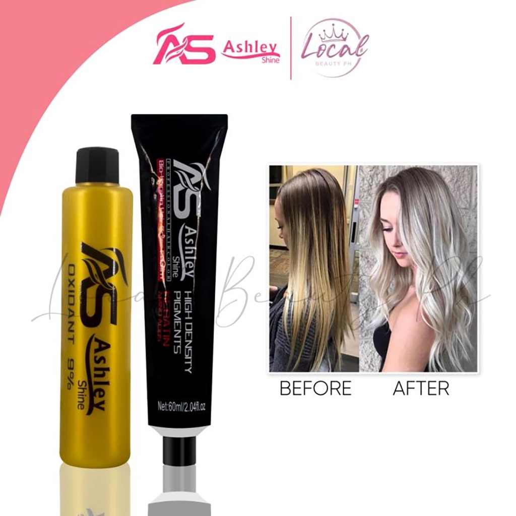 Ashley Shine Bio-Keratin High Density Pigments Hair color Set (60 ml X ...