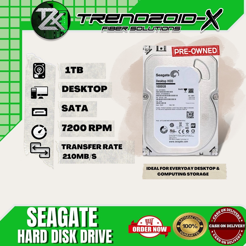 1TB Hard Disk Drive (DESKTOP) | TRENDZOID X-FIBER SOLUTIONS | Shopee ...