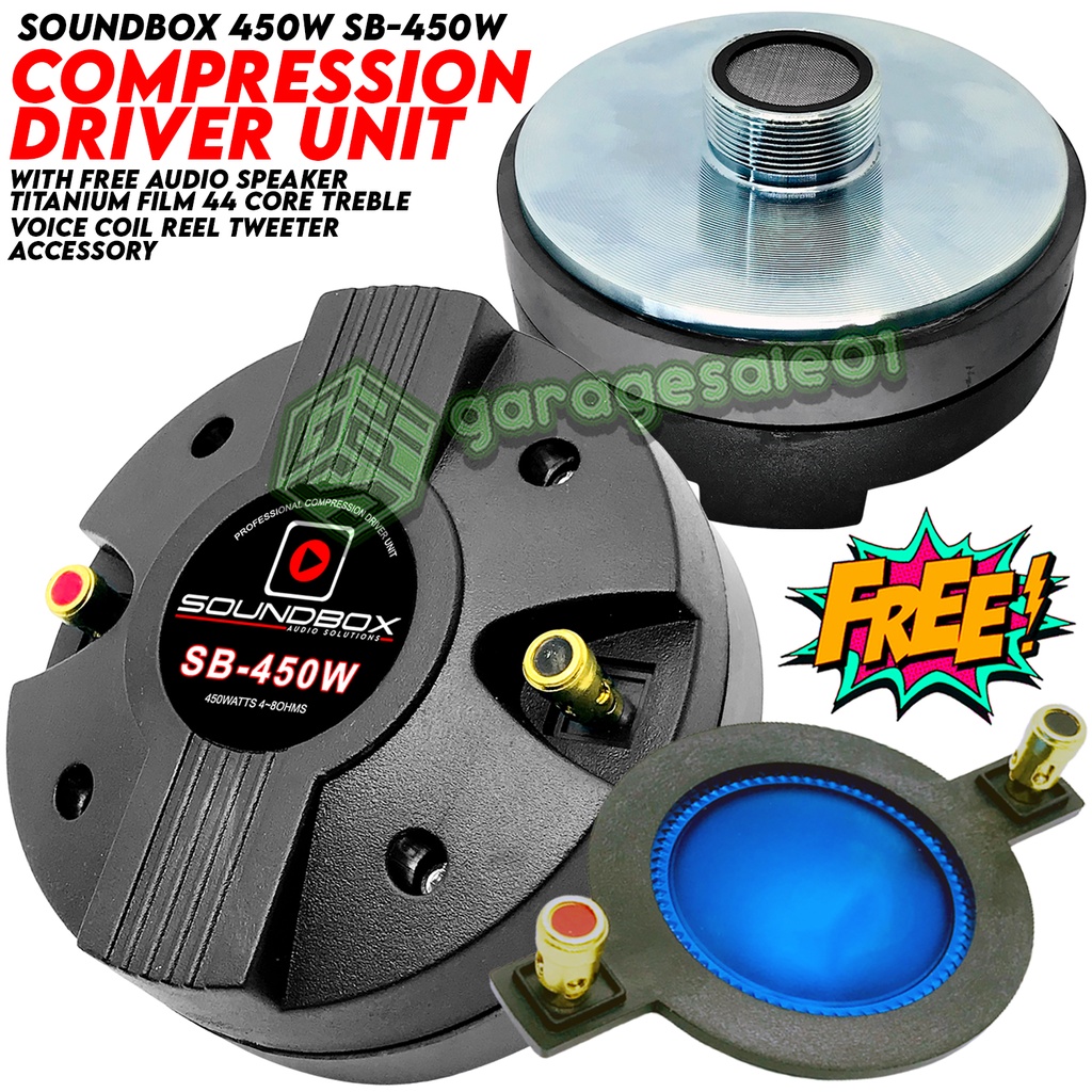 450W Soundbox Compression Driver Unit With FREE Speaker Titanium Film ...