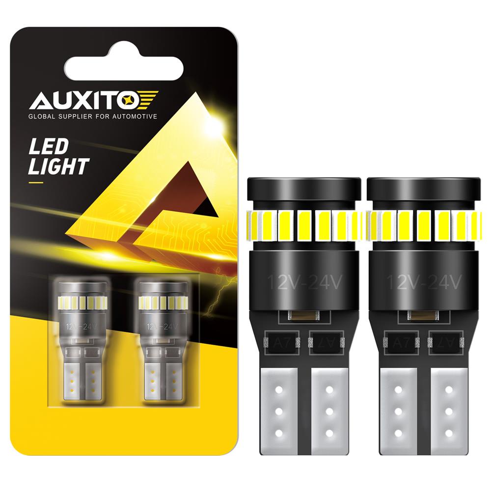 AUXITO 2Pcs T10 W5W Led 194 168 Led Canbus Light Bulbs 3014 Chips For Car Interior Parking ...