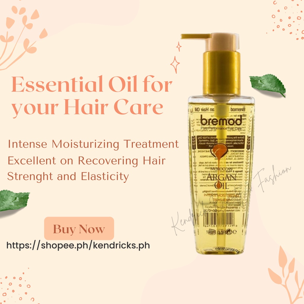 Bremod Hair Serum Vitamin E Argan Oil Serum good for Dry, Frizzy, Newly ...