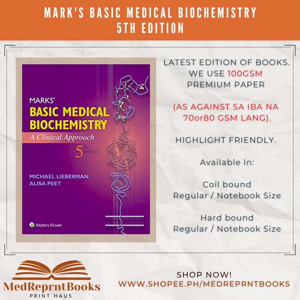 MARKS' MEDICAL BIOCHEMISTRY 5TH EDITION | Shopee Philippines