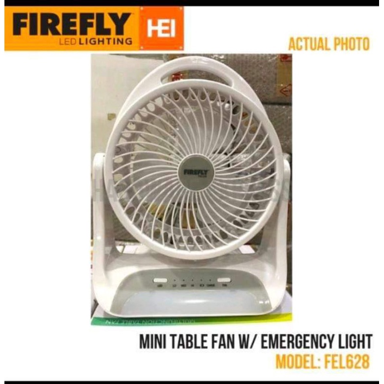 firefly FEL628 rechargeable mini table fan with built in dimmable ...