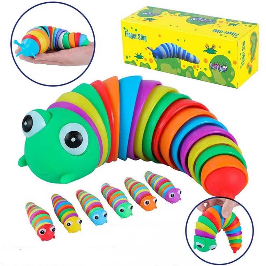 Fidget Toy Slug Christmas Party Articulated Flexible 3D Slug Joints ...