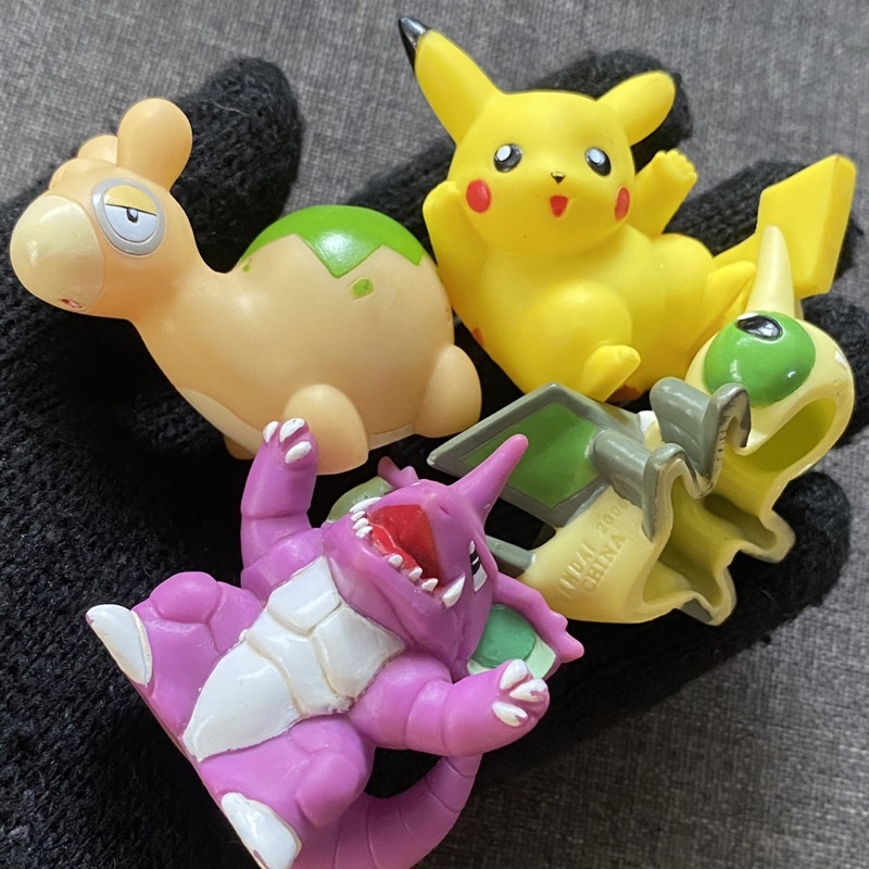 Pokemon Finger Puppet Numel Pikachu Vibrava Nidoking Figure Bandai ...