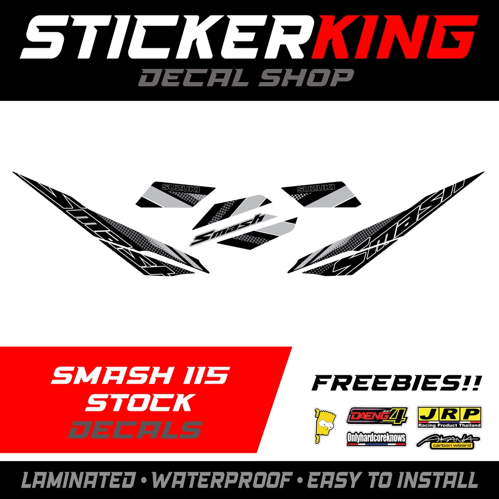 Smash 115 Stock Decals With Freebies Black Shopee Philippines