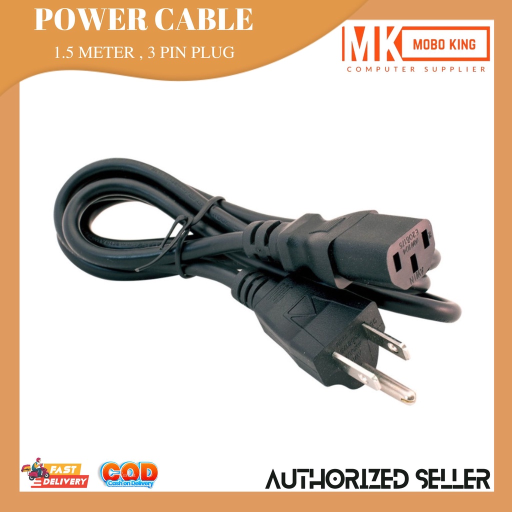 CPU / monitor power cable power cord 1.5 meter Computer line AC Power ...