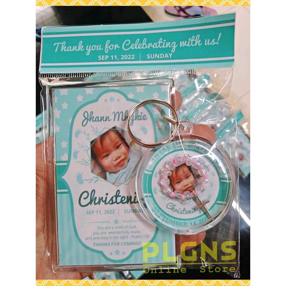 Ref magnet with keychain and rosary souvenir Acrylic Personalized ...