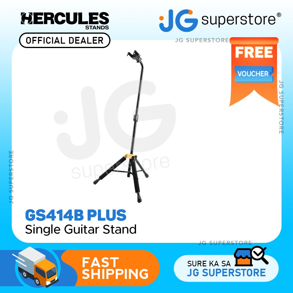 Hercules Stands GS415B PLUS Single Guitar Stand with Auto Grip System ...