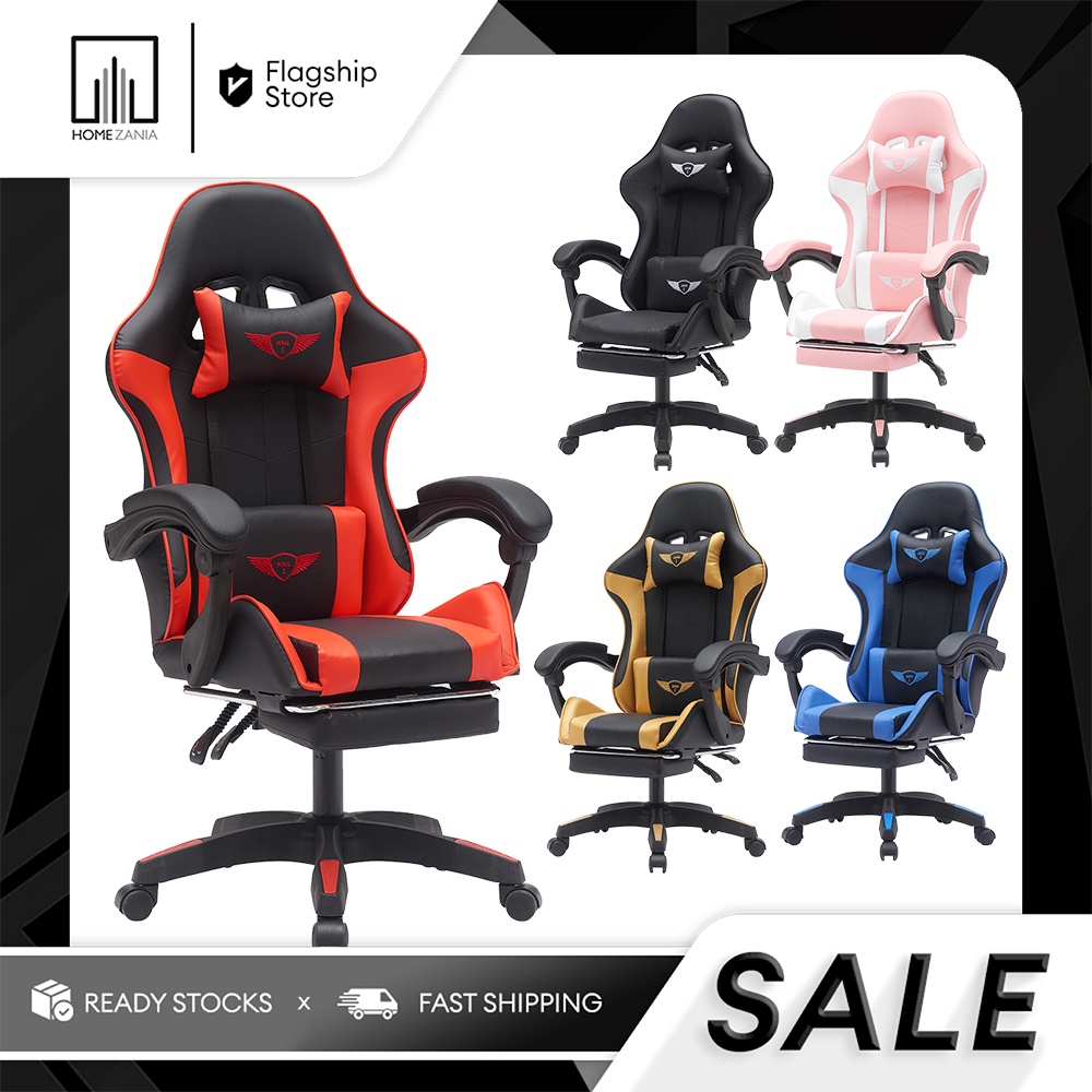 Home Zania Leather Office Gaming Chair Ergonomic Office Computer Chair ...
