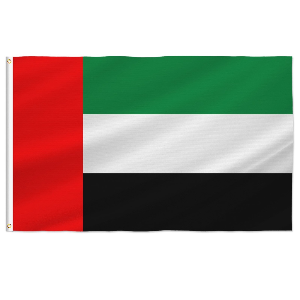 United Emirates Flag 90x150cm, UAE National Flag with Brass Grommets ...