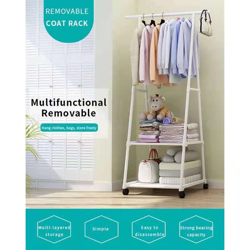 s4 Triangle Clothes Hanger Coat Rack Floor Bedroom Multifunction ...