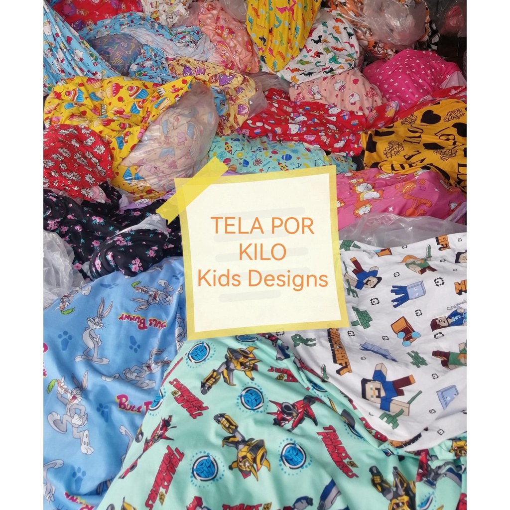 Tela Por Kilo Cotton Spandex Kids Designs (Characters/Cartoons/Animal ...