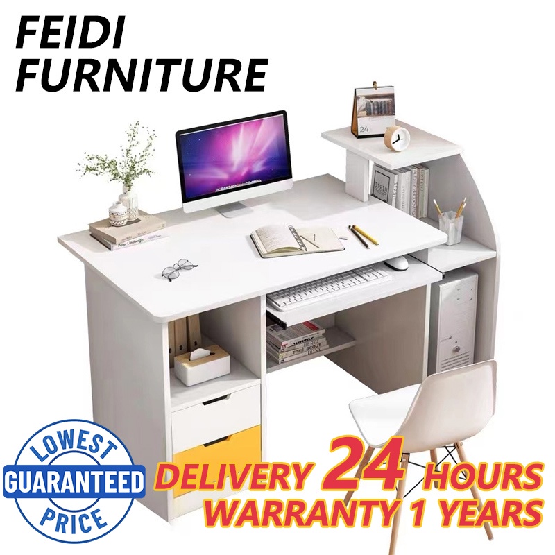 study computer desk table with drawers computer table office home desk ...