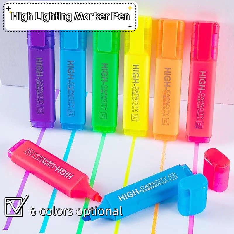 high lighting marker pen highlighter pen set 4 in 1 and 6 in 1 morandi ...