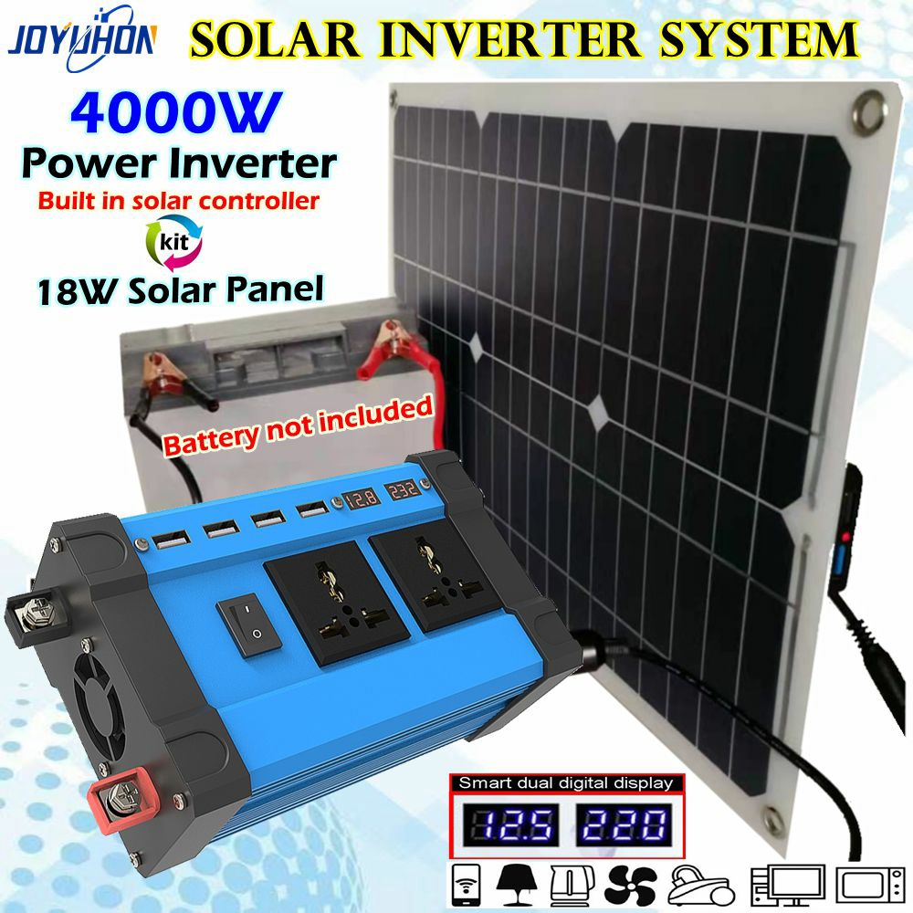 JOYUHON Solar System Set(Battery not included)4000W Power Inverter 18W ...
