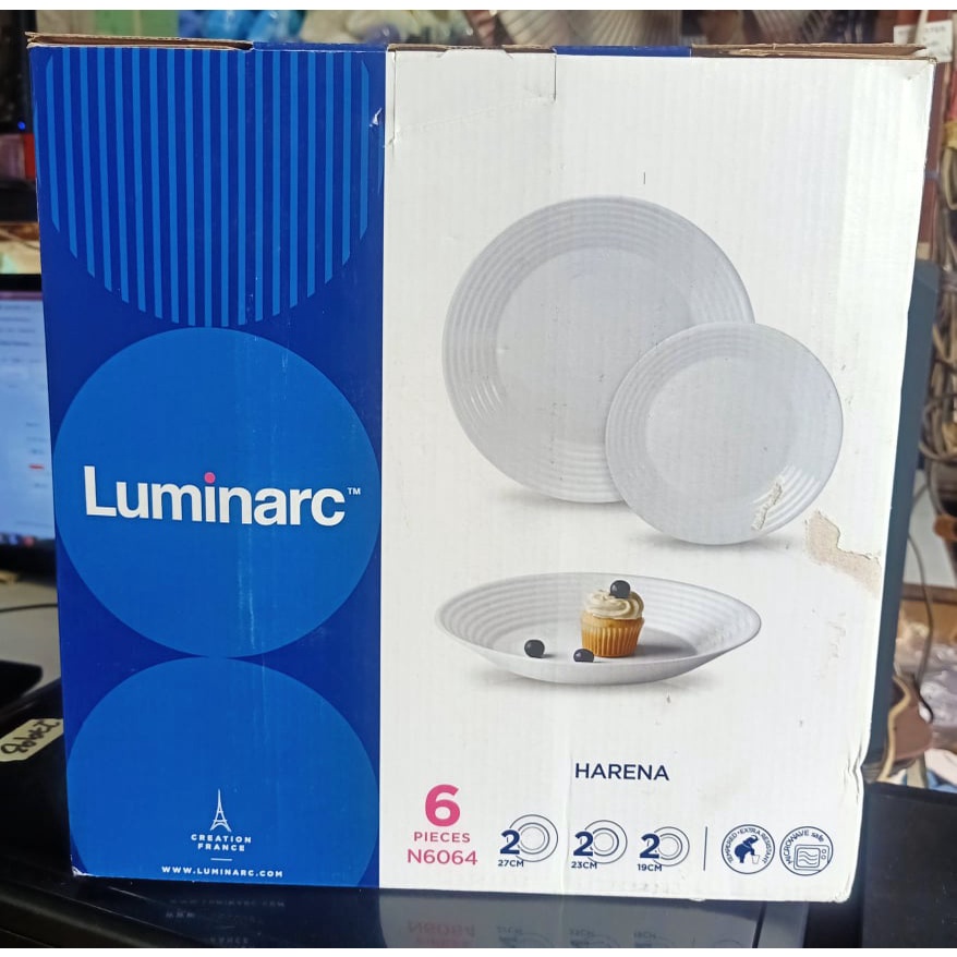LUMINARC Harena Plates 6 Pieces Set | Shopee Philippines