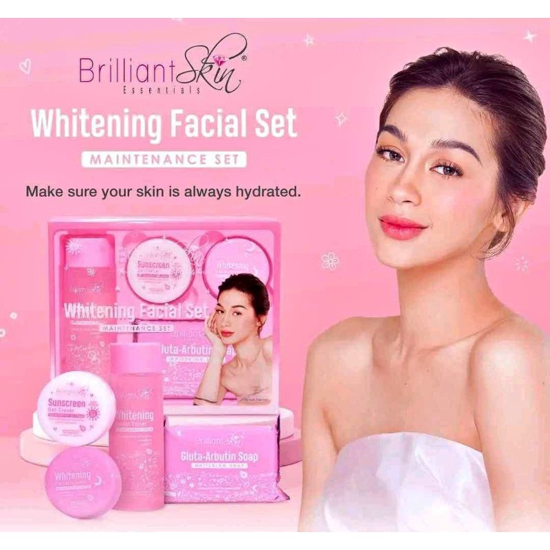 Brilliant Skin Whitening Facial Set Maintenance Set | Shopee Philippines
